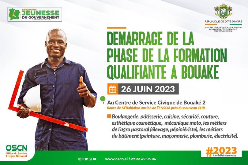 Côte d'Ivoire - Bouaké / Centre ce service Civique : Démarrage.