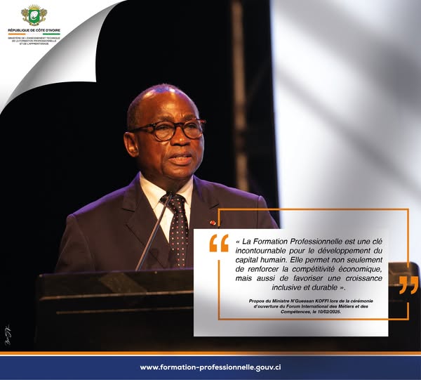 Enseignement Technique / Le Ministre N'Guessan KOFFI.